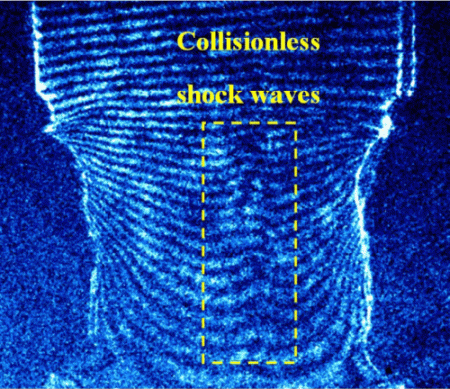 Collisionless shockwaves formed by counter-streaming laser-produced ...