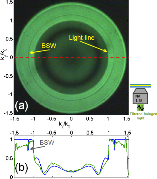 Fluorescence diffraction assisted by Bloch surface waves on a one ...