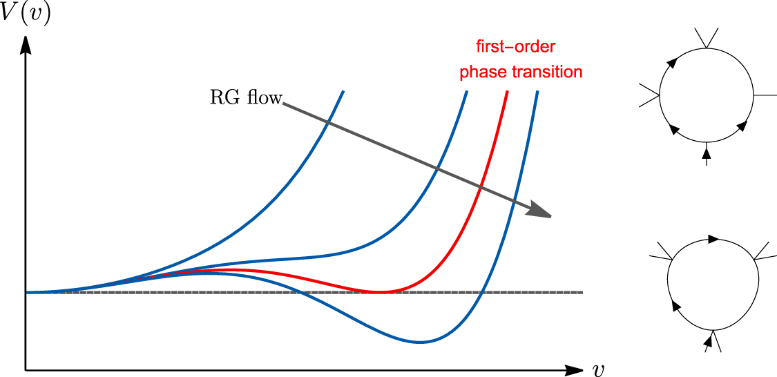 Evidence of fluctuation-induced first-order phase transition in active ...