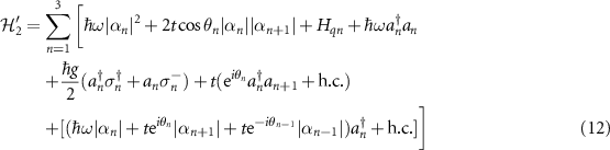Quantum phase transitions in the anti-Jaynes-Cummings triangle model ...