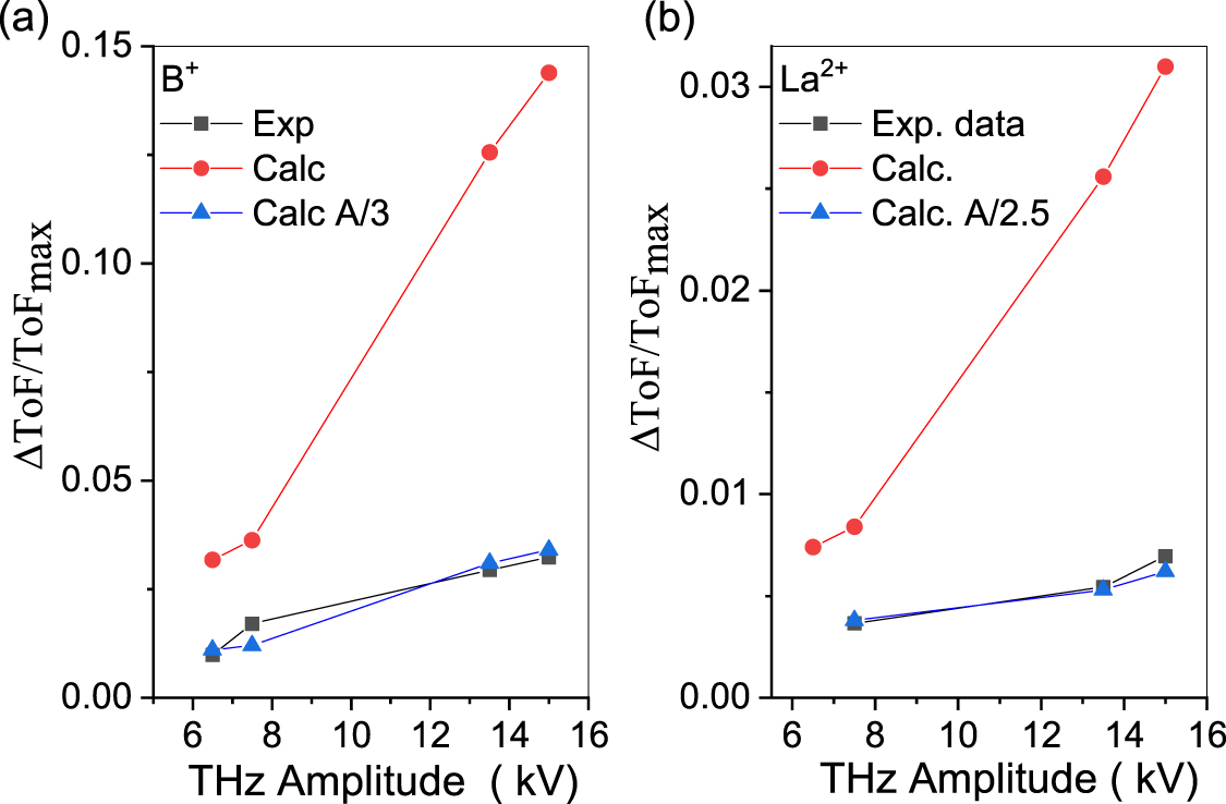 THz driven field emission: energy and time-of-flight spectra of ions ...