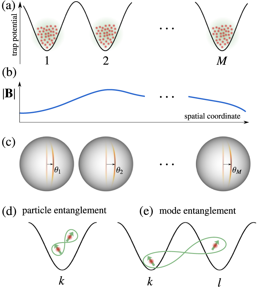 Multiparameter quantum metrology and mode entanglement with spatially ...