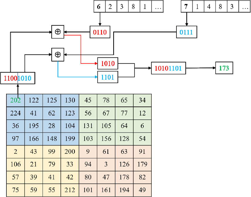 Image encryption algorithm based on improved Thorp and local variance adaptive diffusion ...