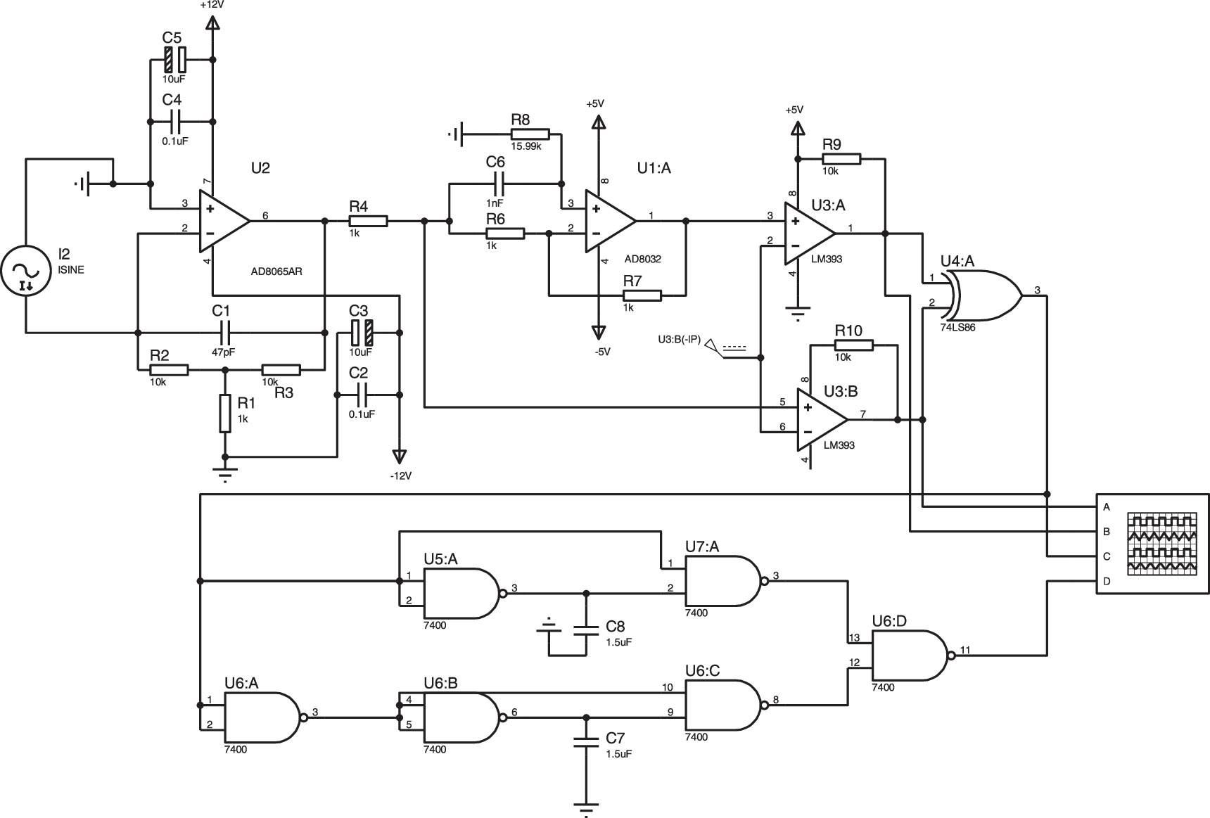 Design and simulation of control and sampling circuits for an open-path ...