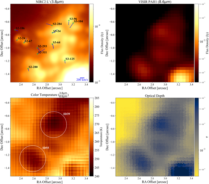 High-resolution, Mid-infrared Color Temperature Mapping of the Central ...