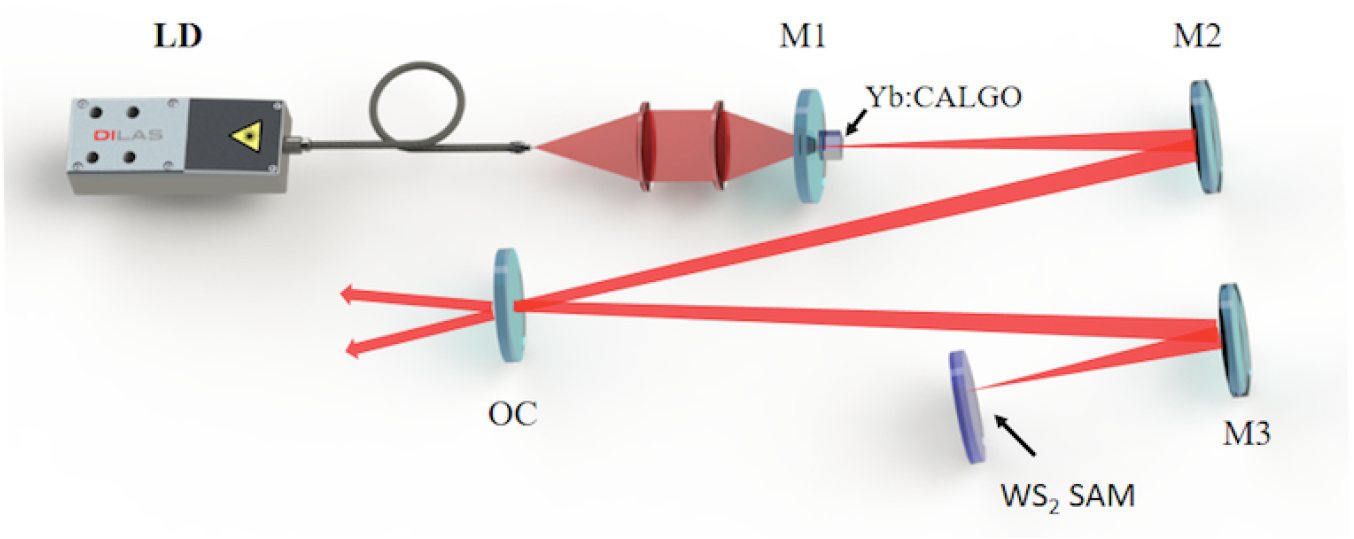 600 fs mode-locked solid-state laser based on few-layer WS2 saturable ...
