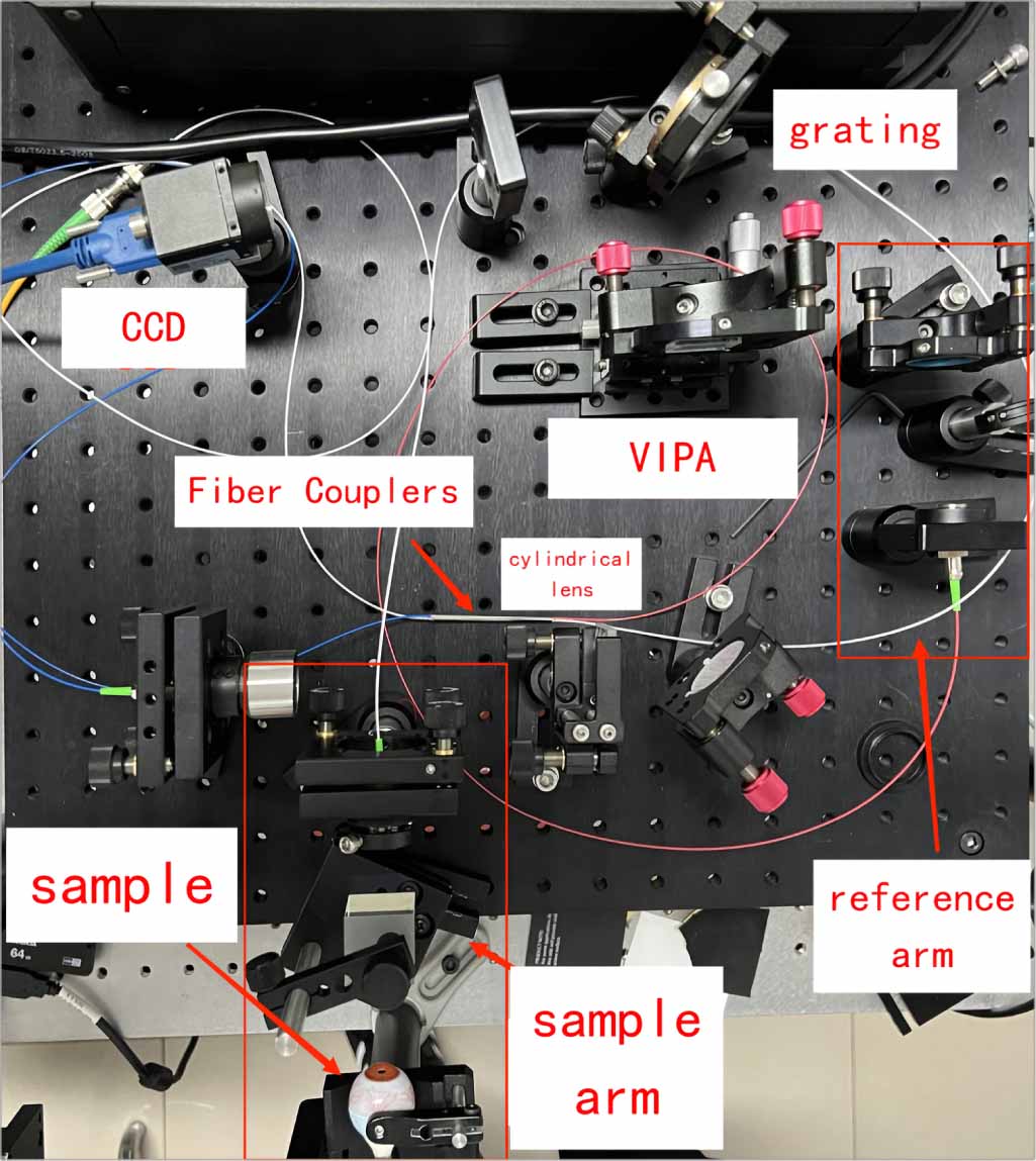 An axial length measurement system based on the VIPA spectrometer ...
