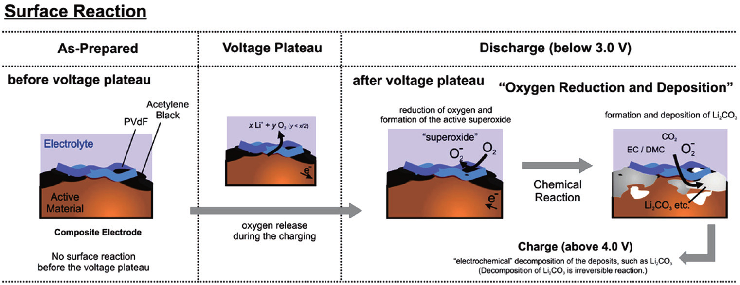 Surface structure evolution of cathode materials for Li-ion batteries ...