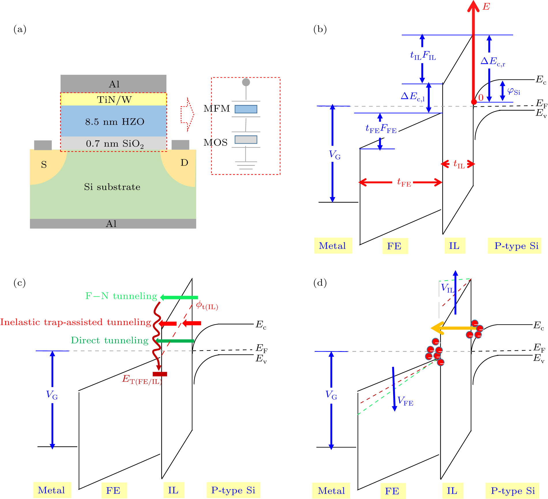 Charge trapping effect at the interface of ferroelectric/interlayer in ...