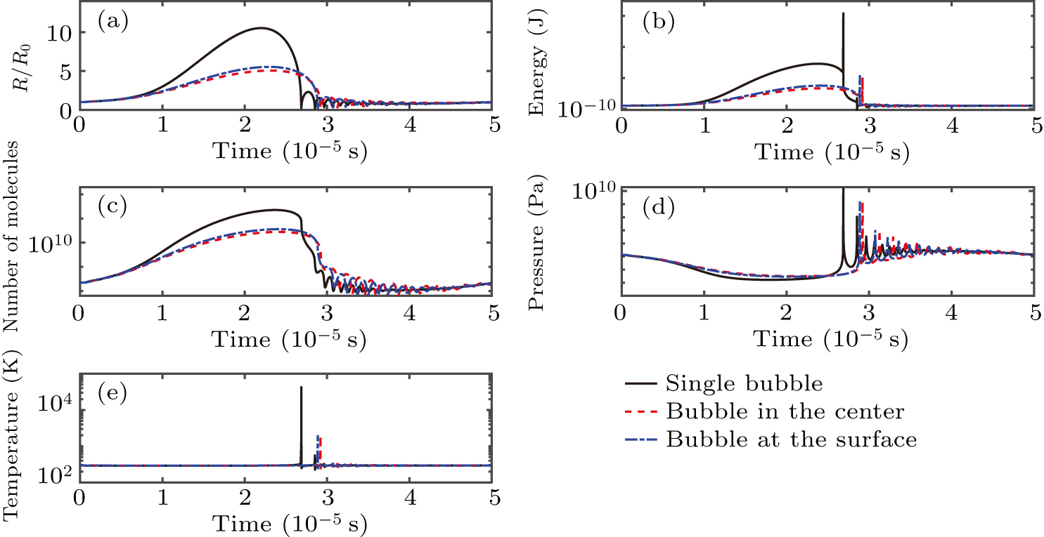 Dynamic modeling of cavitation bubble clusters: Effects of evaporation, condensation, and bubble ...