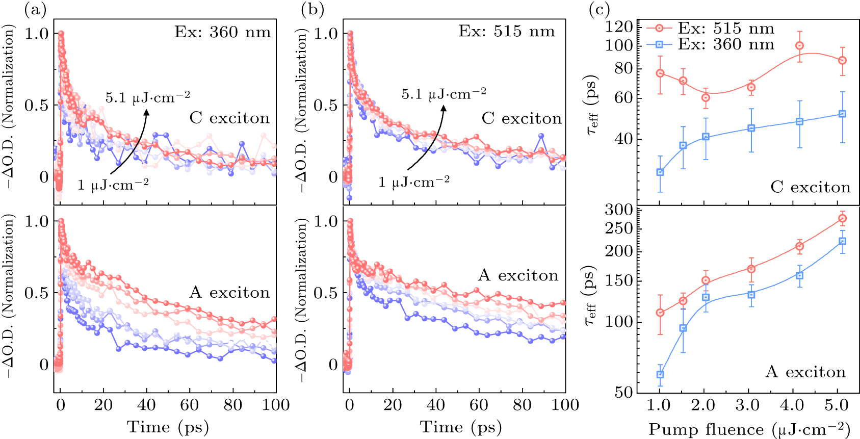 Probing high-energy and band-edge exciton dynamics in monolayer WS2 ...