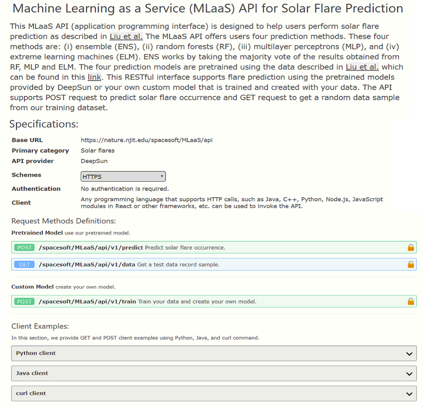 DeepSun: machine-learning-as-a-service for solar flare prediction ...