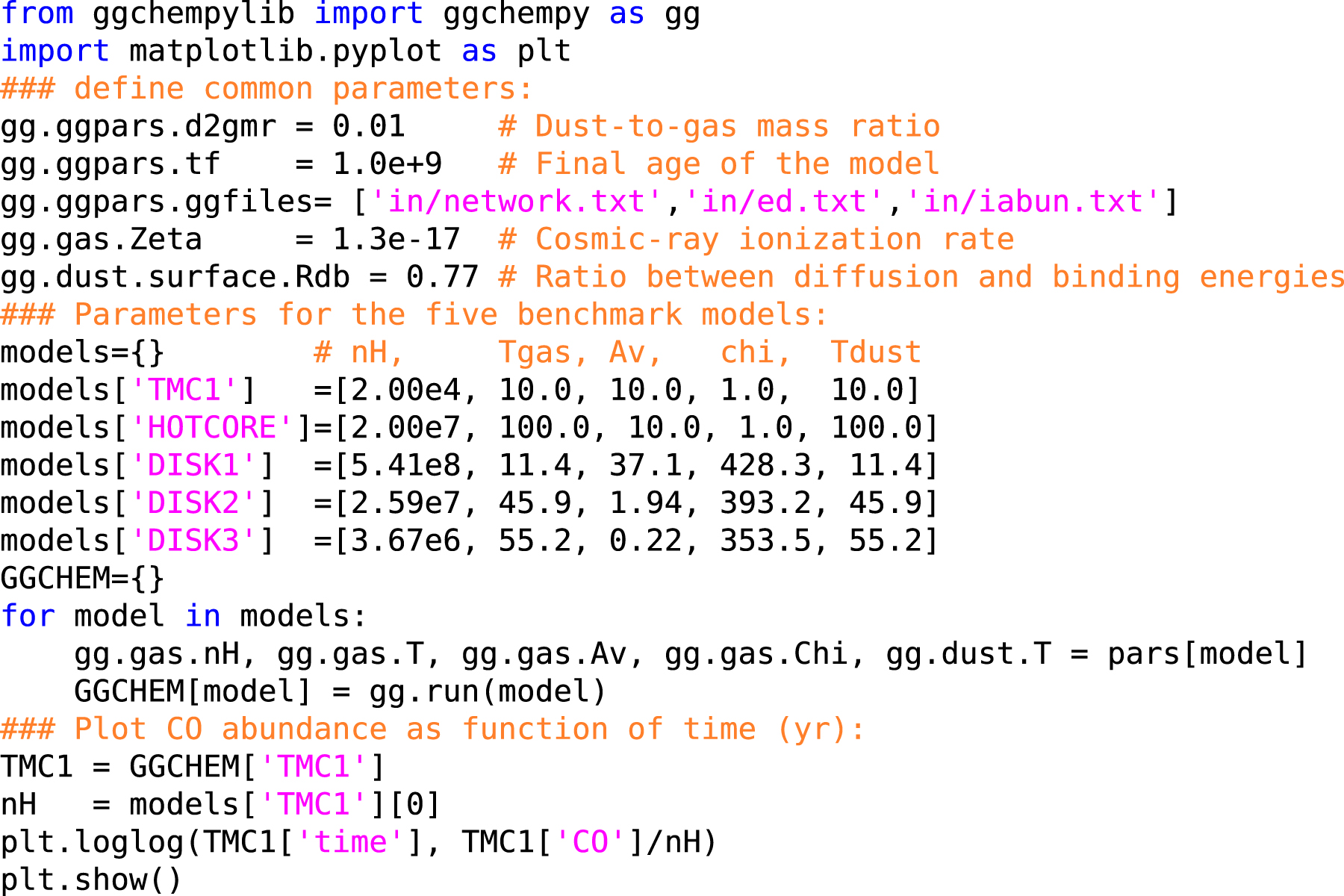 GGCHEMPY: A Pure Python-based Gas-grain Chemical Code for Efficient ...