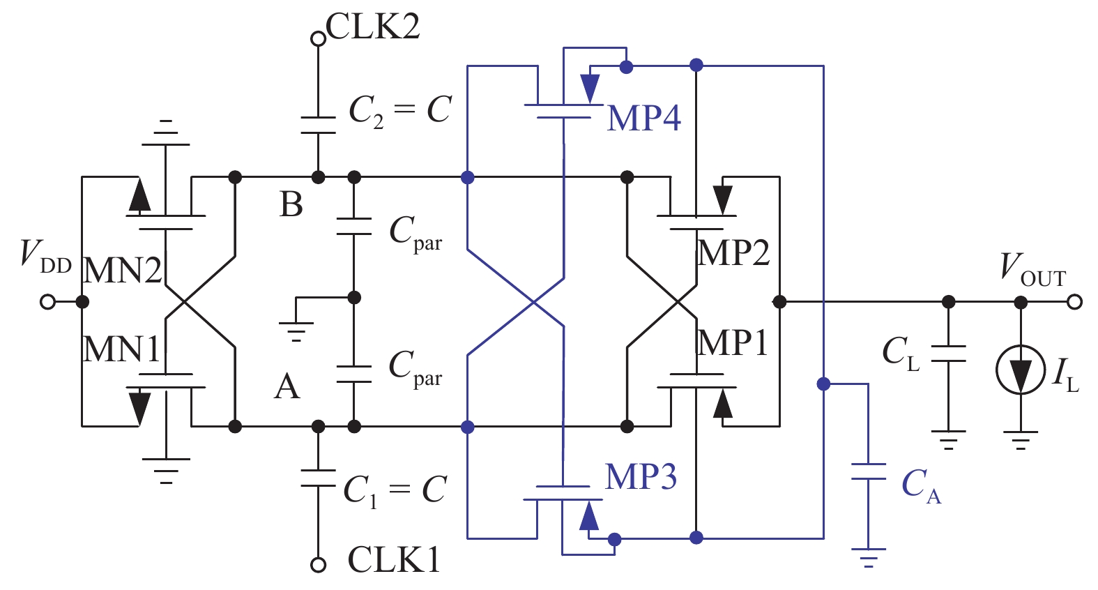 A high-efficiency charge pump in BCD process for implantable medical ...