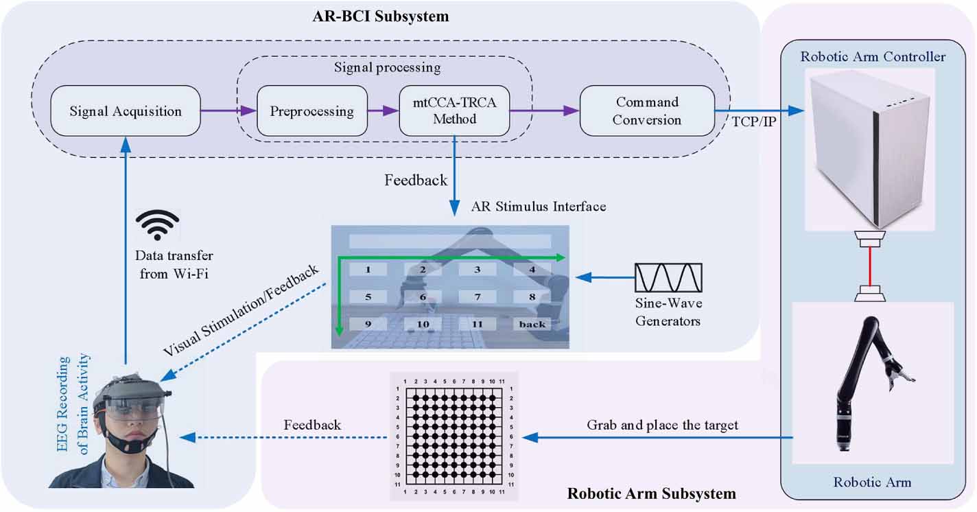 Adaptive asynchronous control system of robotic arm based on augmented reality-assisted brain ...
