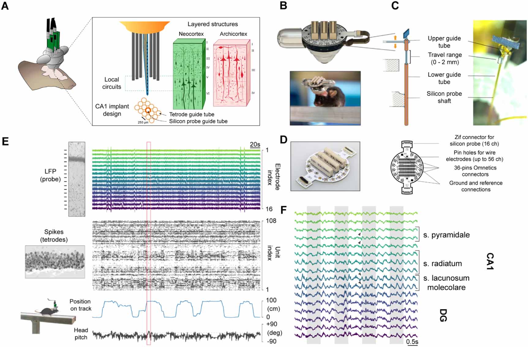 The Hybrid Drive: a chronic implant device combining tetrode arrays ...