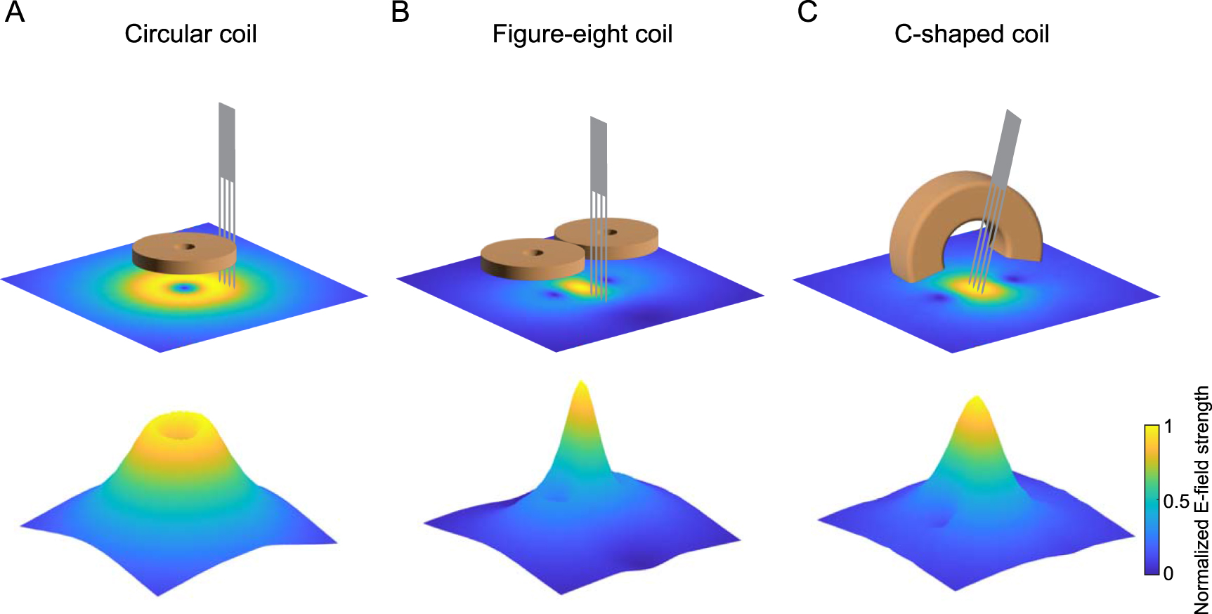 A C-shaped miniaturized coil for transcranial magnetic stimulation in ...