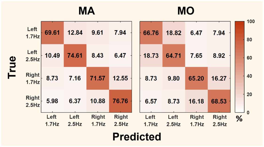 Decoding movement frequencies and limbs based on steady-state movement ...