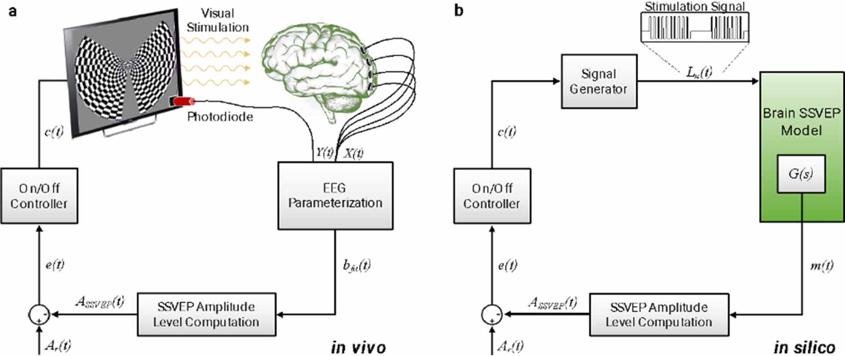SSVEP modulation via non-volitional neurofeedback: an in silico proof ...