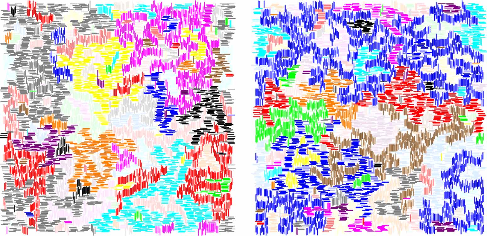 Random sequential adsorption of aligned rectangles with two discrete orientations: finite-size ...