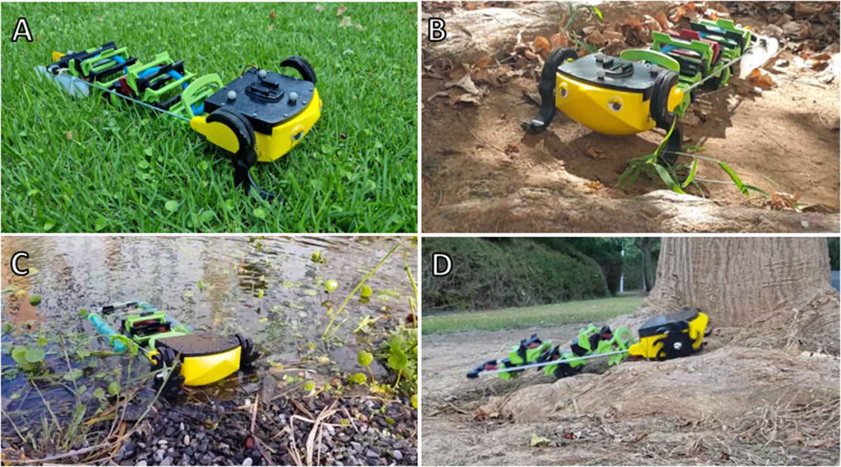 A novel wave-like crawling robot has excellent swimming capabilities ...