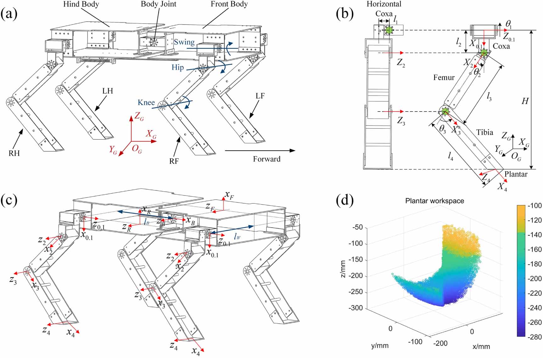 Multi-constraint spatial coupling for the body joint quadruped robot ...