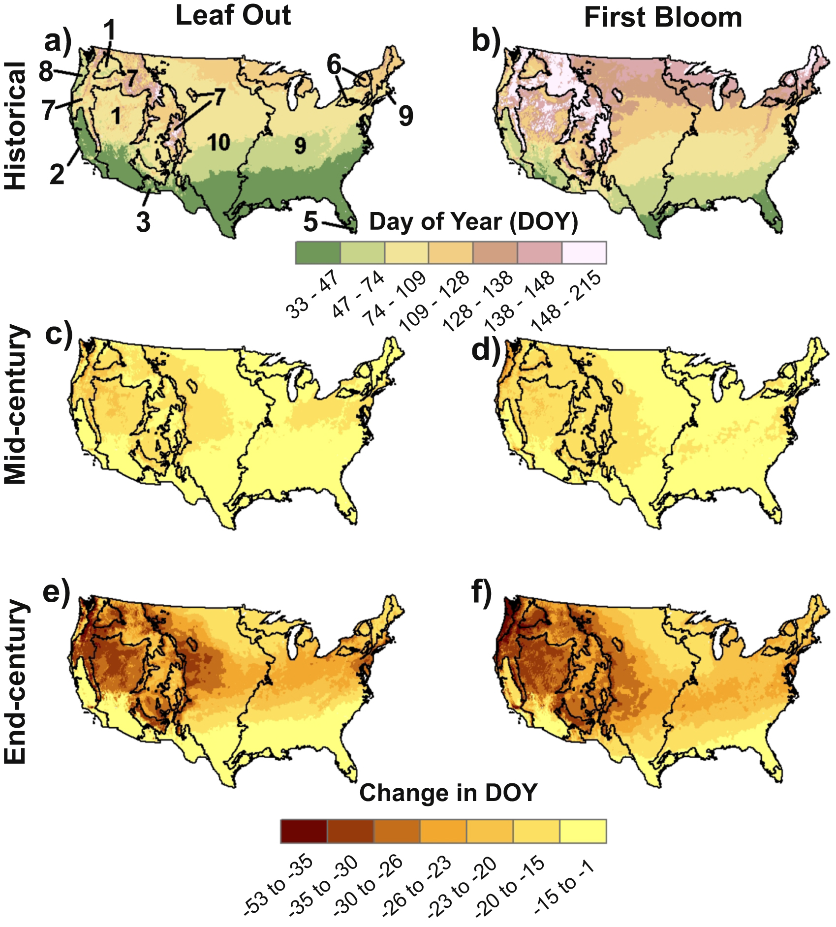 Spring plant phenology and false springs in the conterminous US during ...