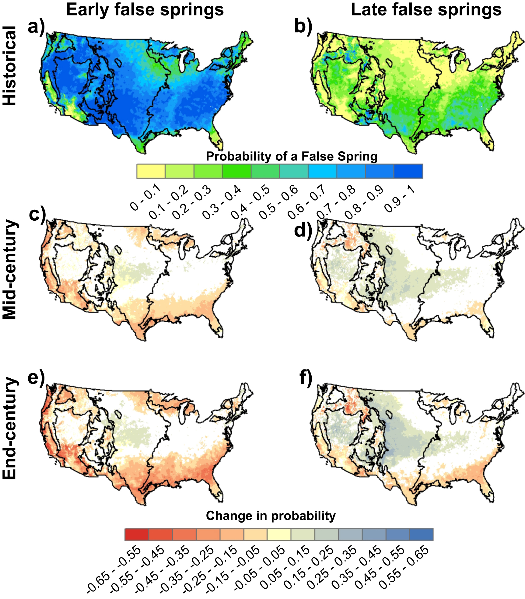 Spring plant phenology and false springs in the conterminous US during ...