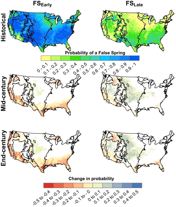 Spring plant phenology and false springs in the conterminous US during ...