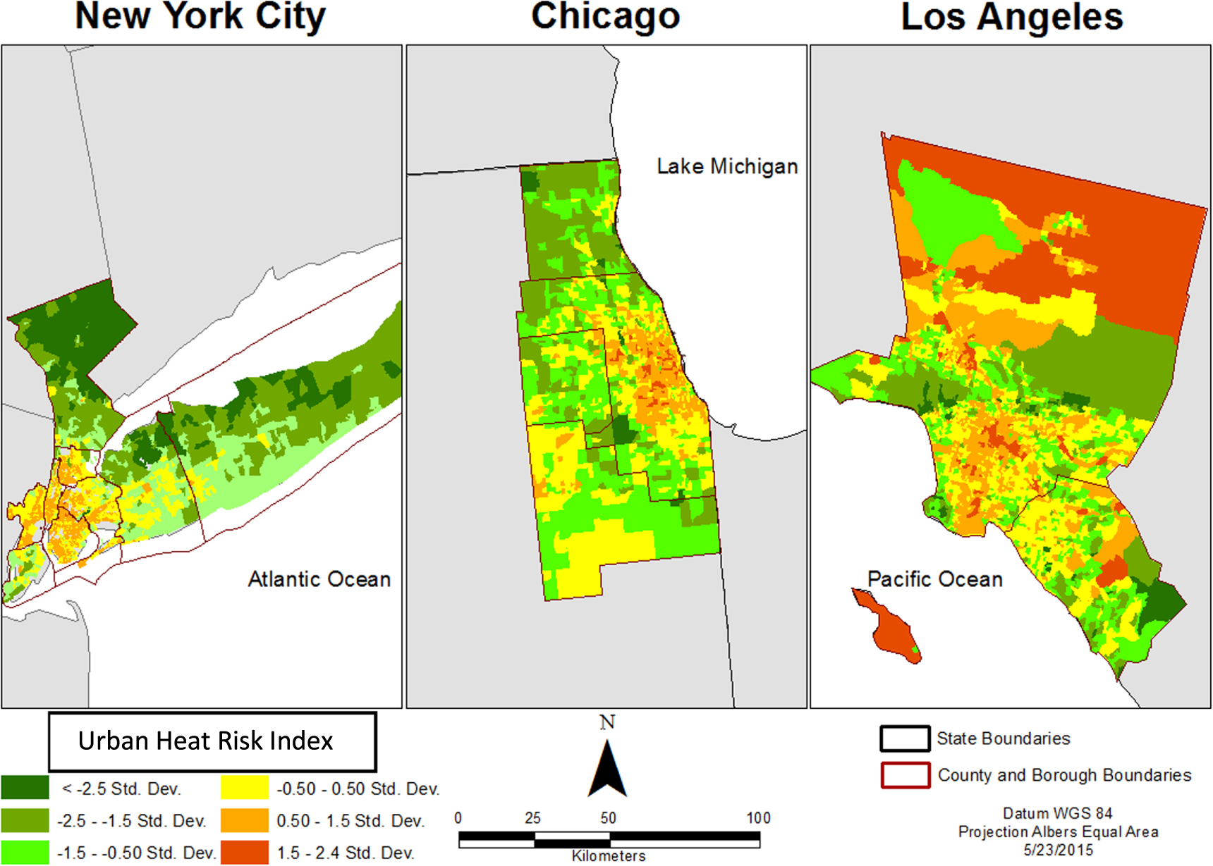 Landscapes of thermal inequity: disproportionate exposure to urban heat ...