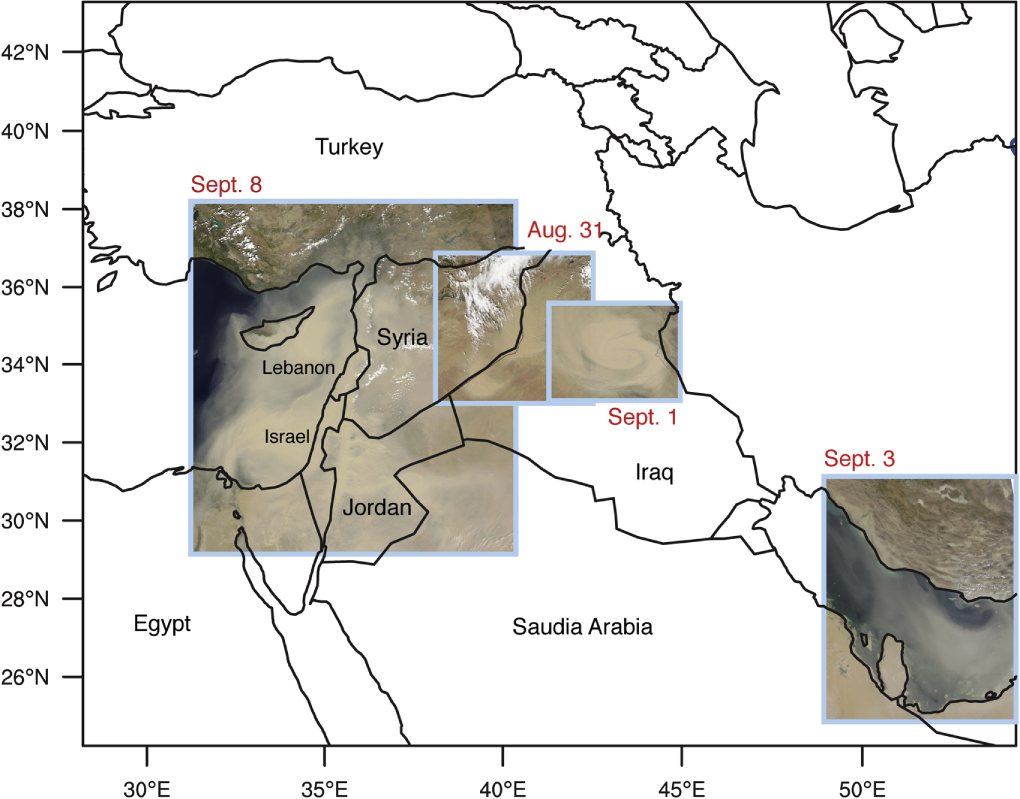 Climate, not conflict, explains extreme Middle East dust storm - IOPscience