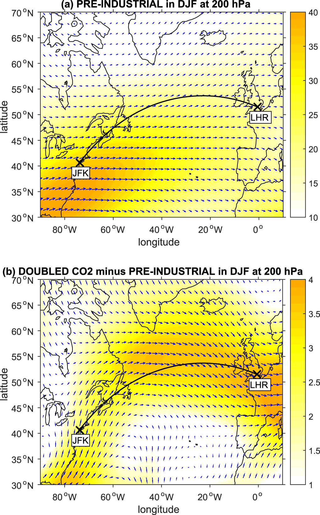 Transatlantic flight times and climate change - IOPscience