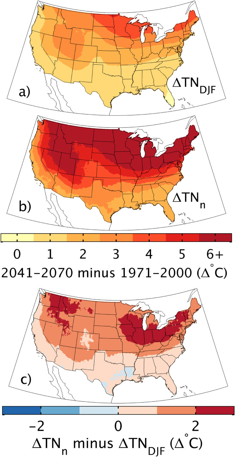 Projected changes in cold hardiness zones and suitable overwinter ...
