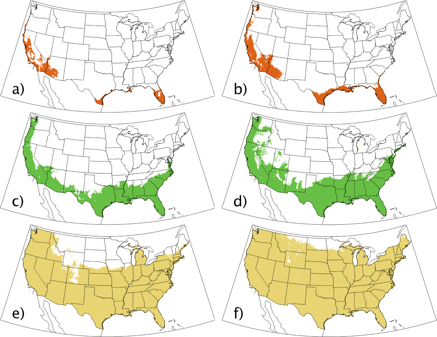 Projected changes in cold hardiness zones and suitable overwinter ...