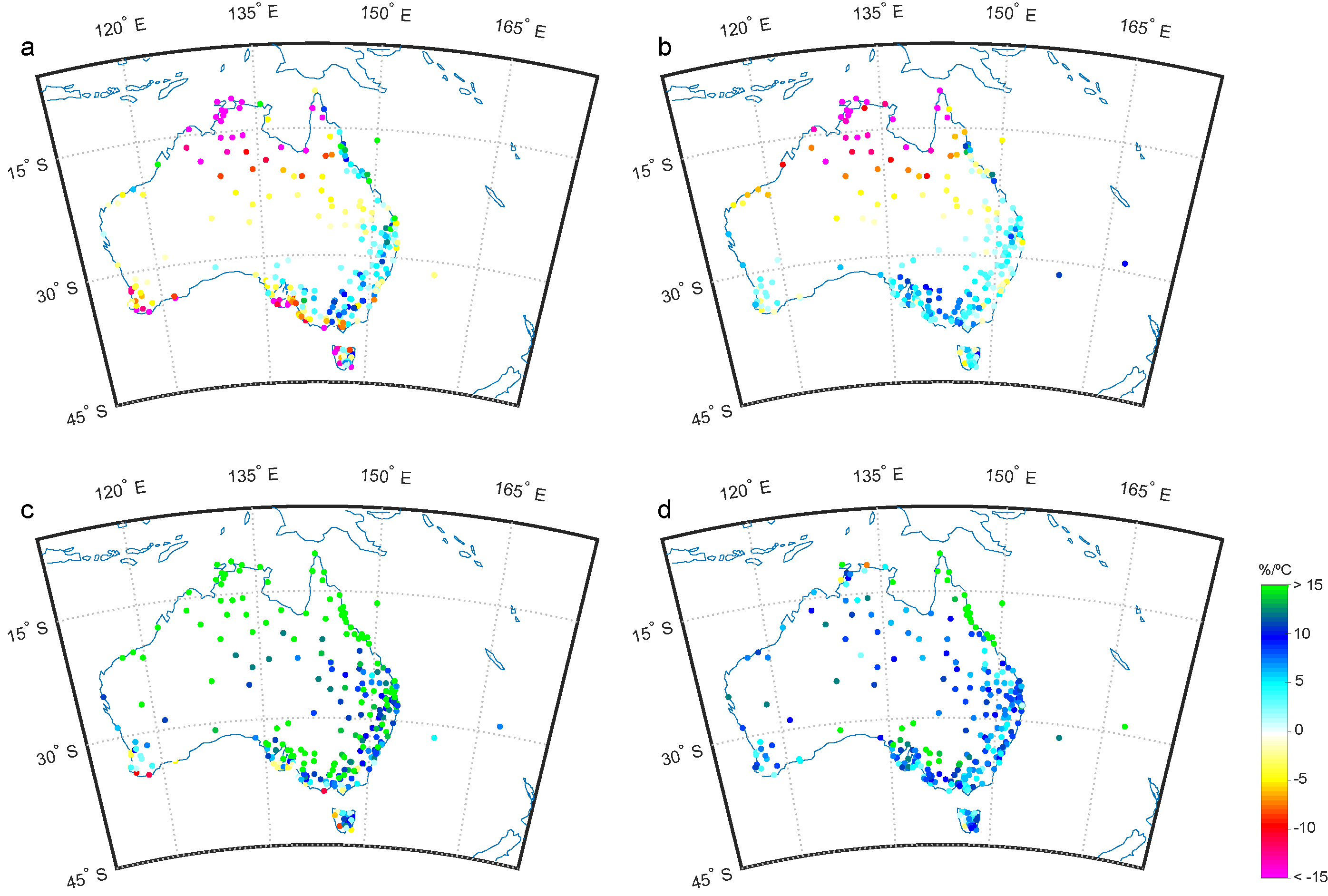 Relationship of extreme precipitation, dry-bulb temperature, and dew ...