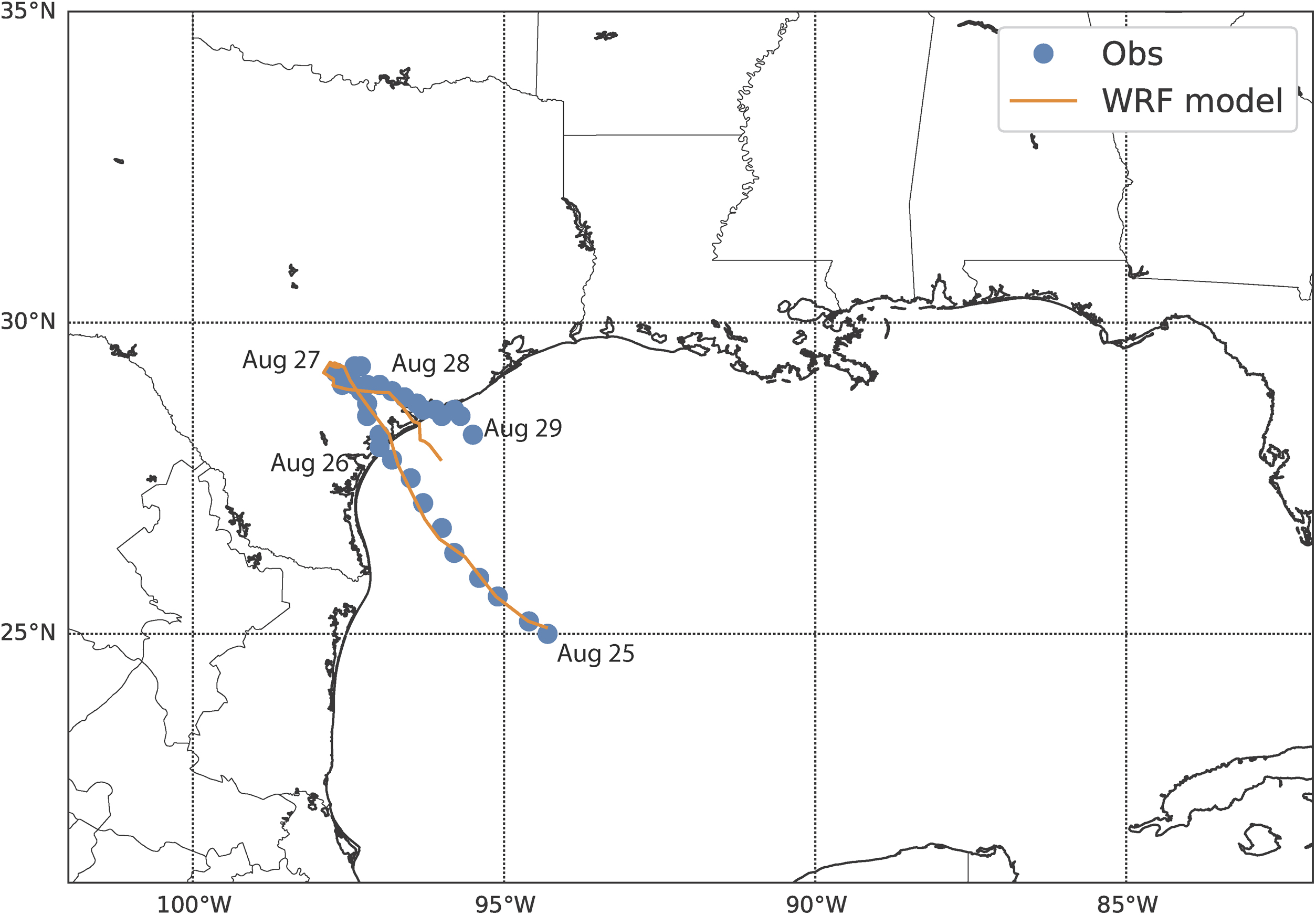 Precipitation reduction during Hurricane Harvey with simulated offshore ...
