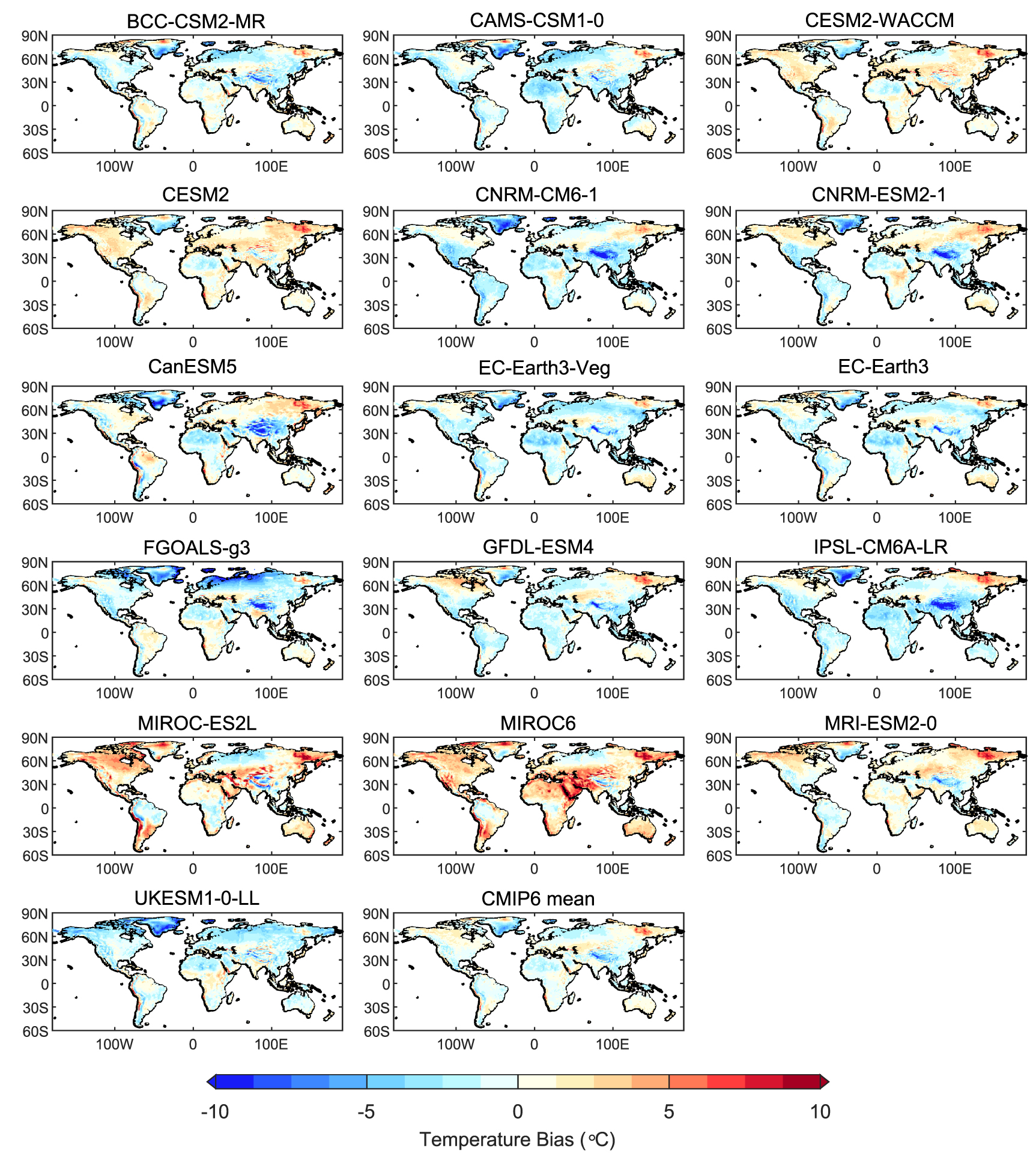 Global surface air temperatures in CMIP6: historical performance and ...