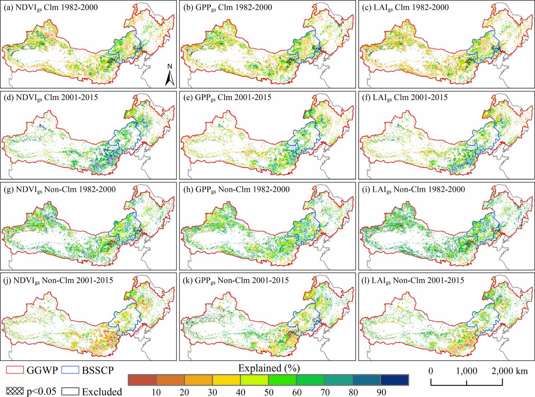 Contributions of ecological programs to vegetation restoration in arid ...