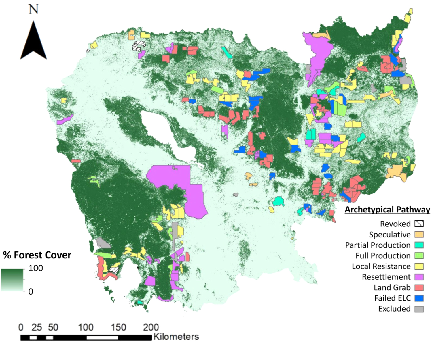 Direct and indirect land-use change caused by large-scale land ...