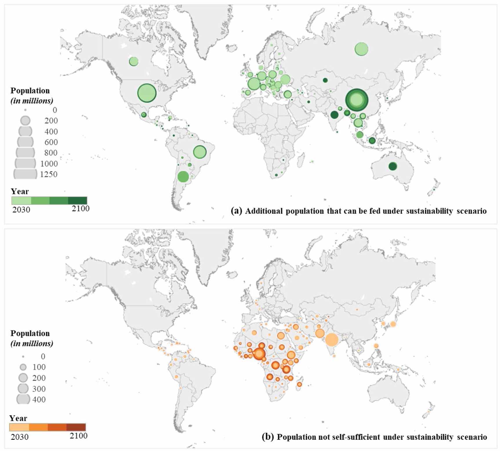 Global food self-sufficiency in the 21st century under sustainable ...