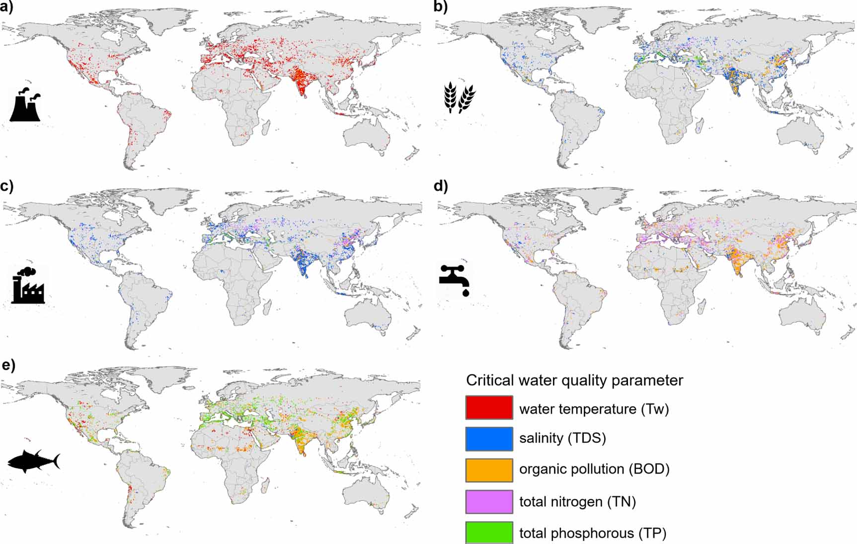 Global water scarcity including surface water quality and expansions of ...