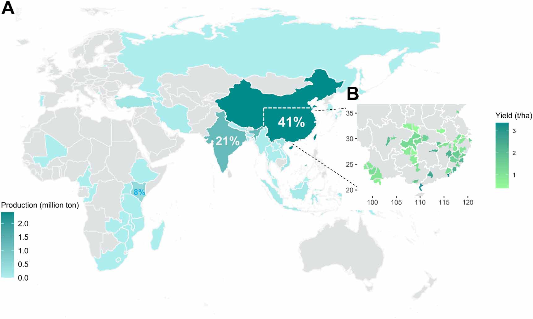 Effects of extreme temperature on China’s tea production - IOPscience