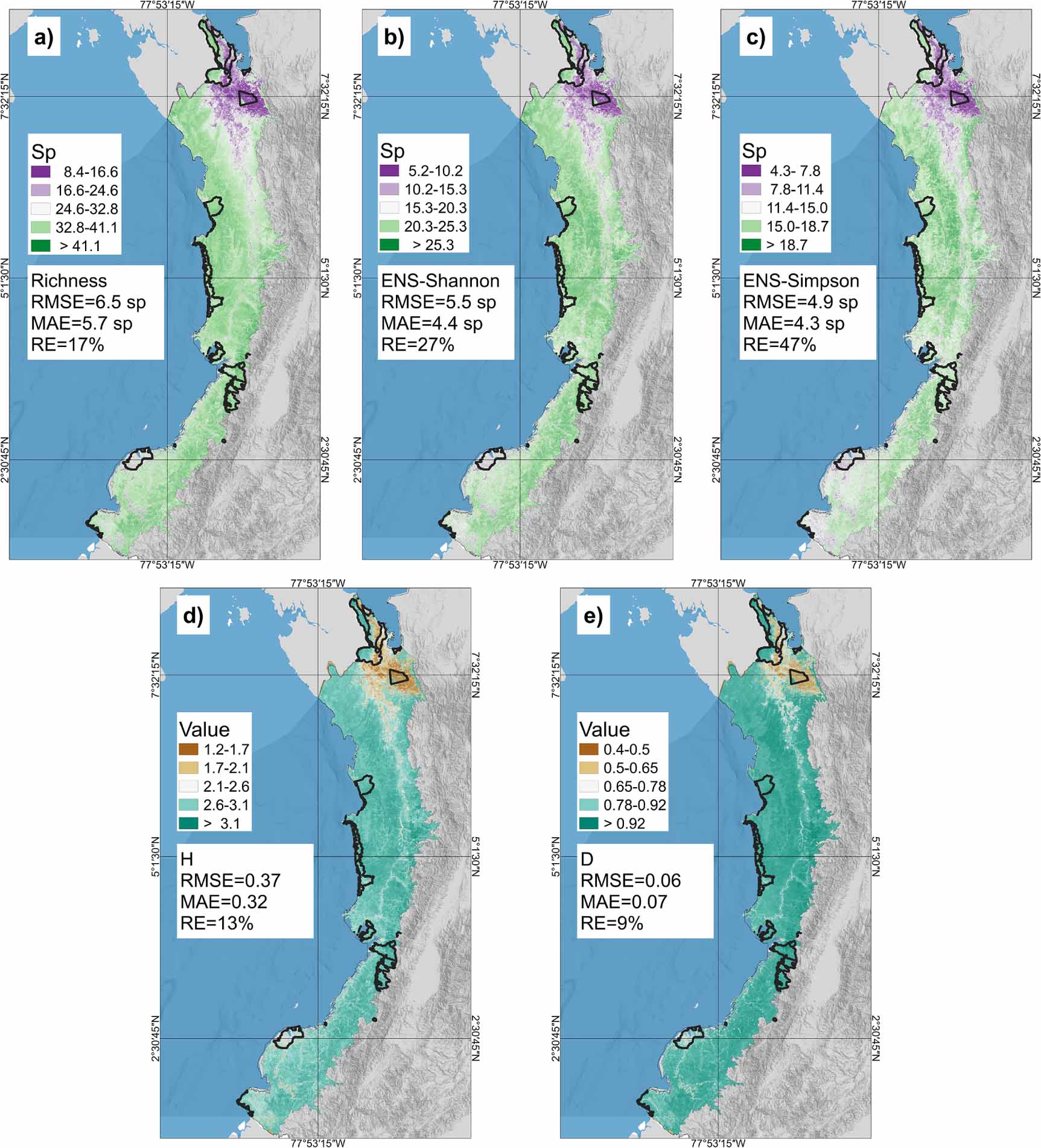 Mapping tree diversity in the tropical forest region of Chocó-Colombia ...