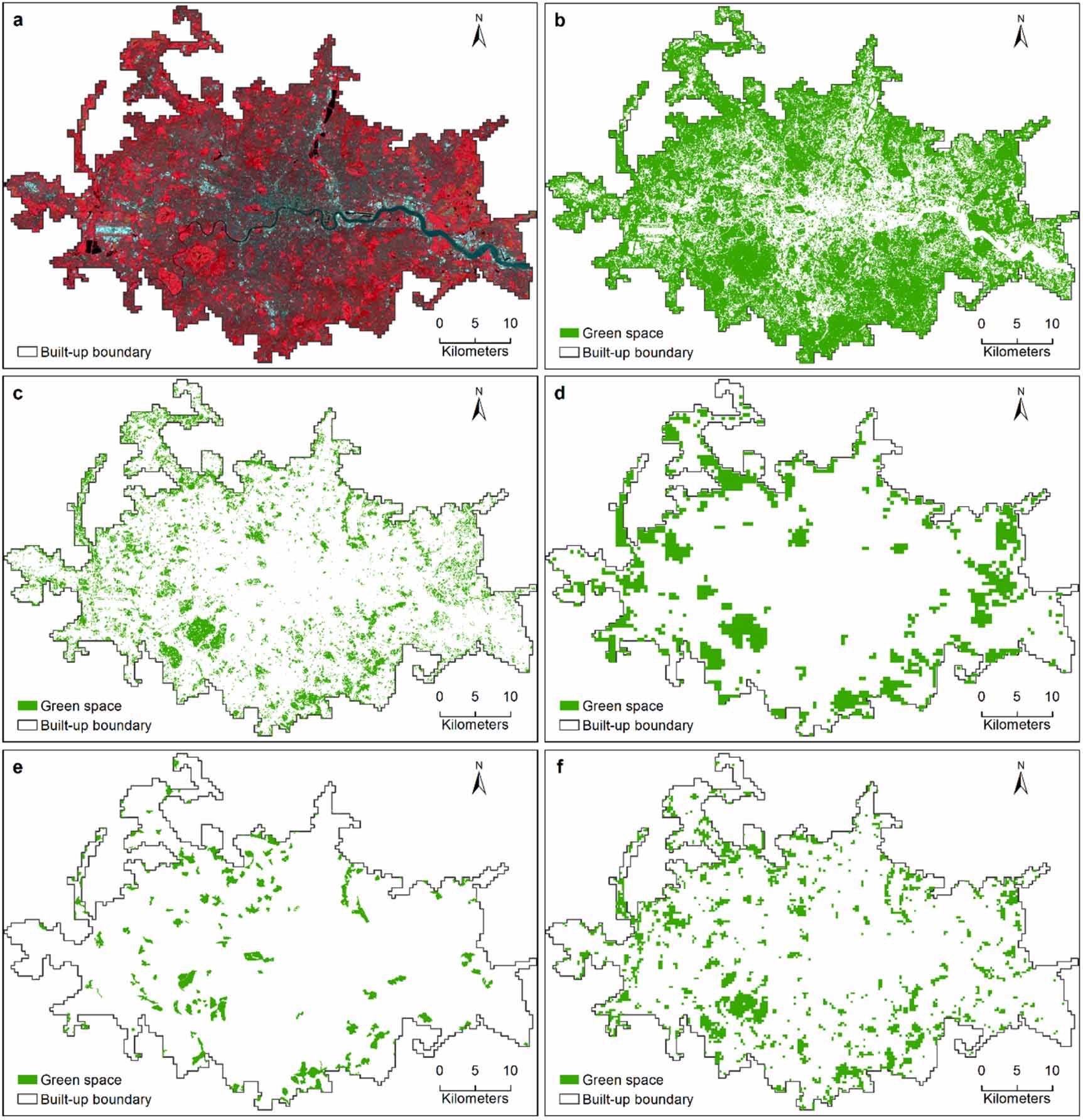 Mapping the maximum extents of urban green spaces in 1039 cities using ...