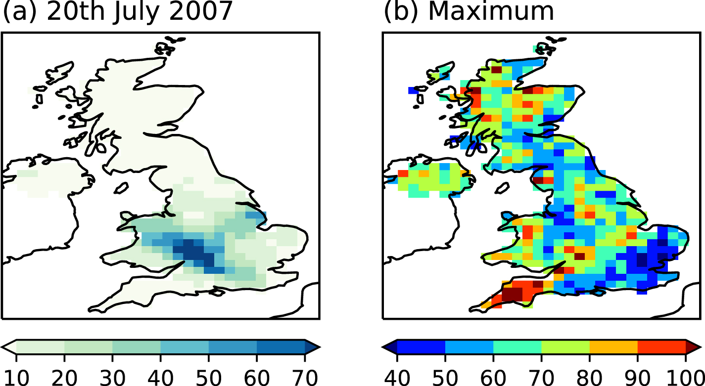 Estimating unprecedented extremes in UK summer daily rainfall - IOPscience