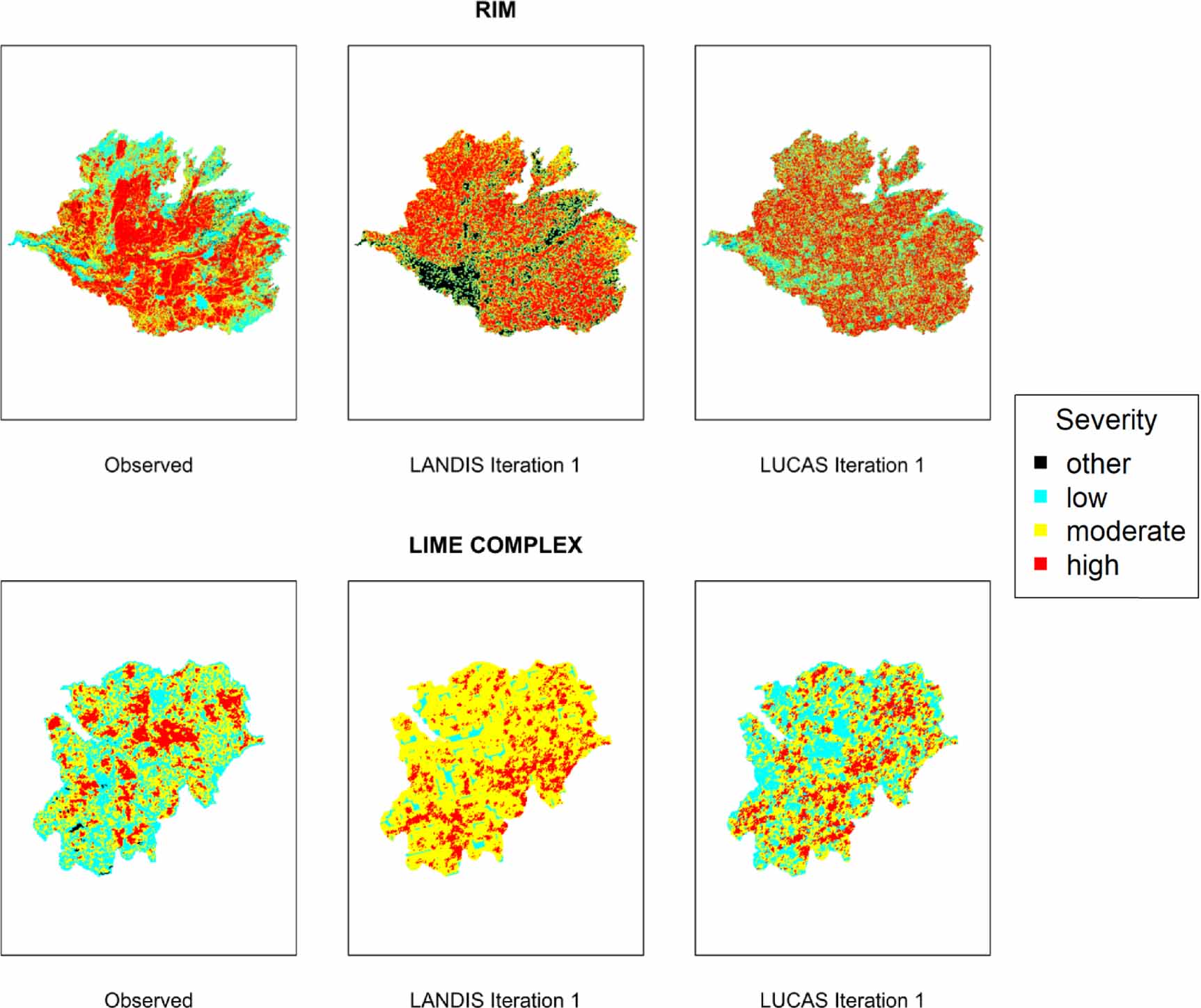 Simulating burn severity maps at 30 meters in two forested regions in ...