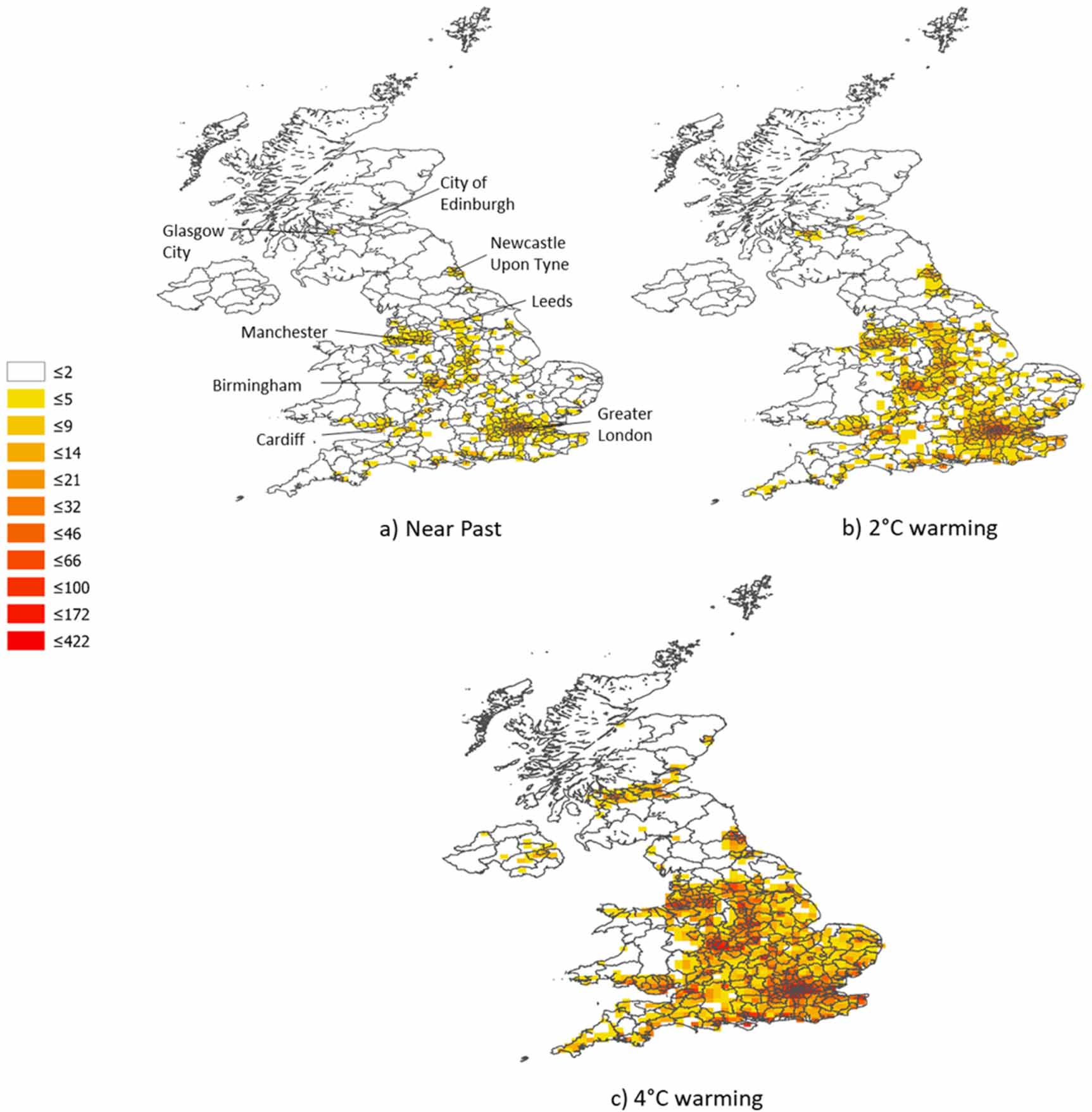 Updated projections of UK heat-related mortality using policy-relevant ...
