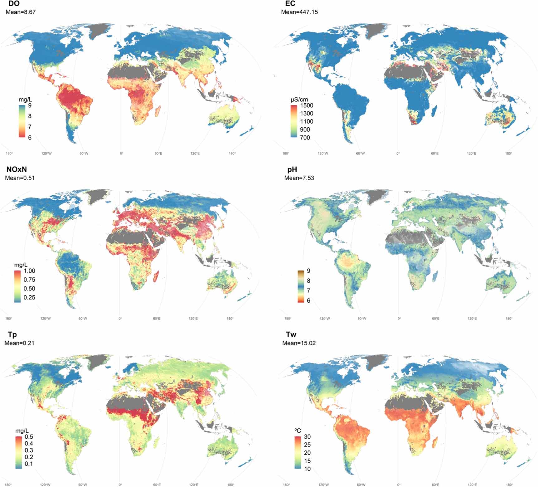 Mapping global hotspots and trends of water quality (1992–2010): a data ...
