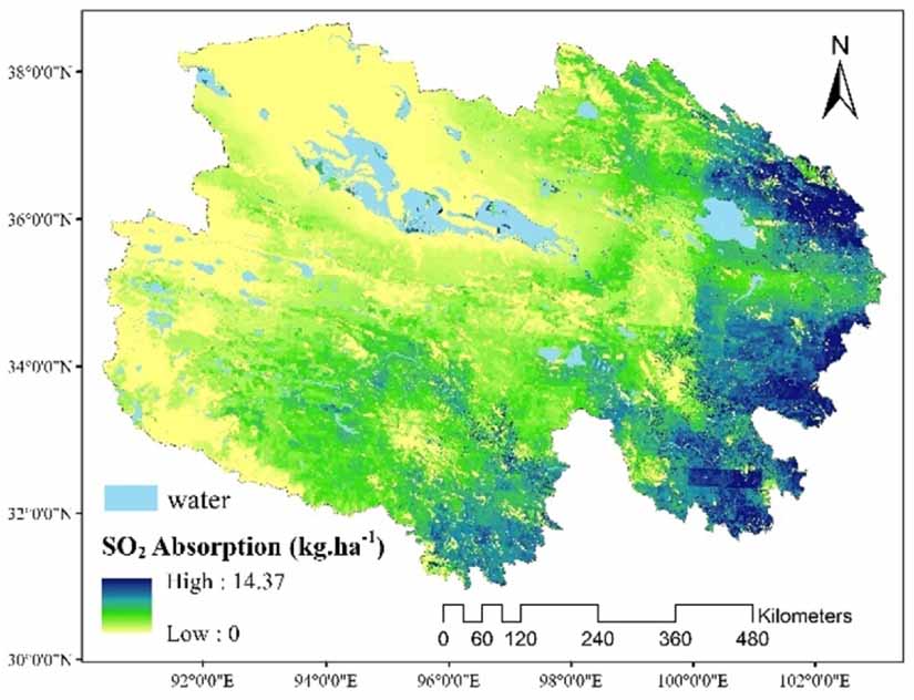 Spatio-temporal assessing of natural vegetation regulation on SO2 ...