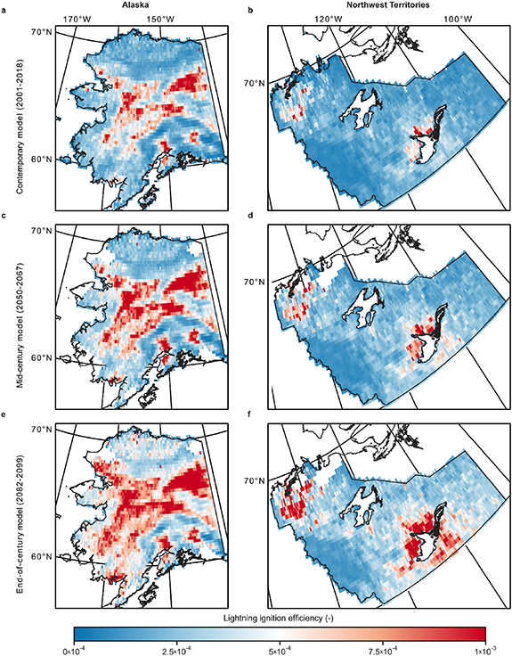 Future increases in lightning ignition efficiency and wildfire ...